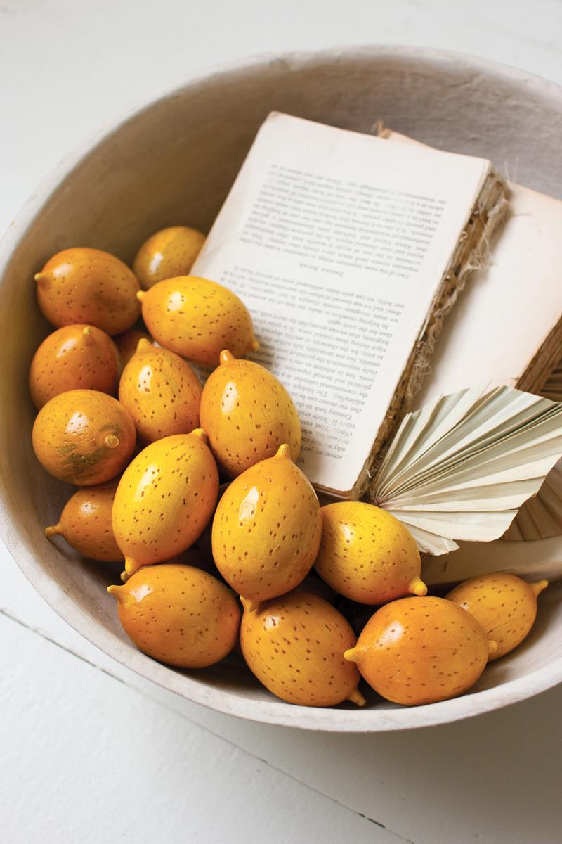 Brighten Your Decor with Hand-Carved Wooden Lemon Wood Accents