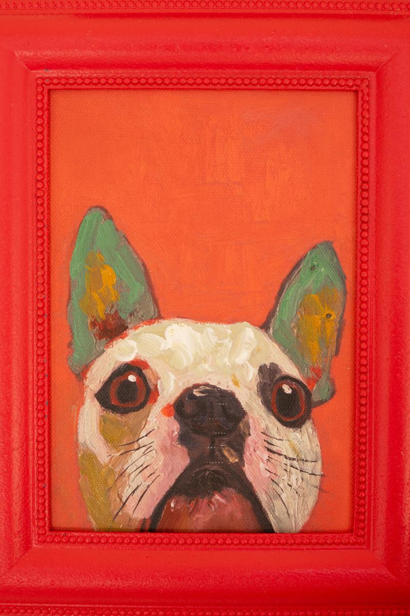 set of 3 dog paintings