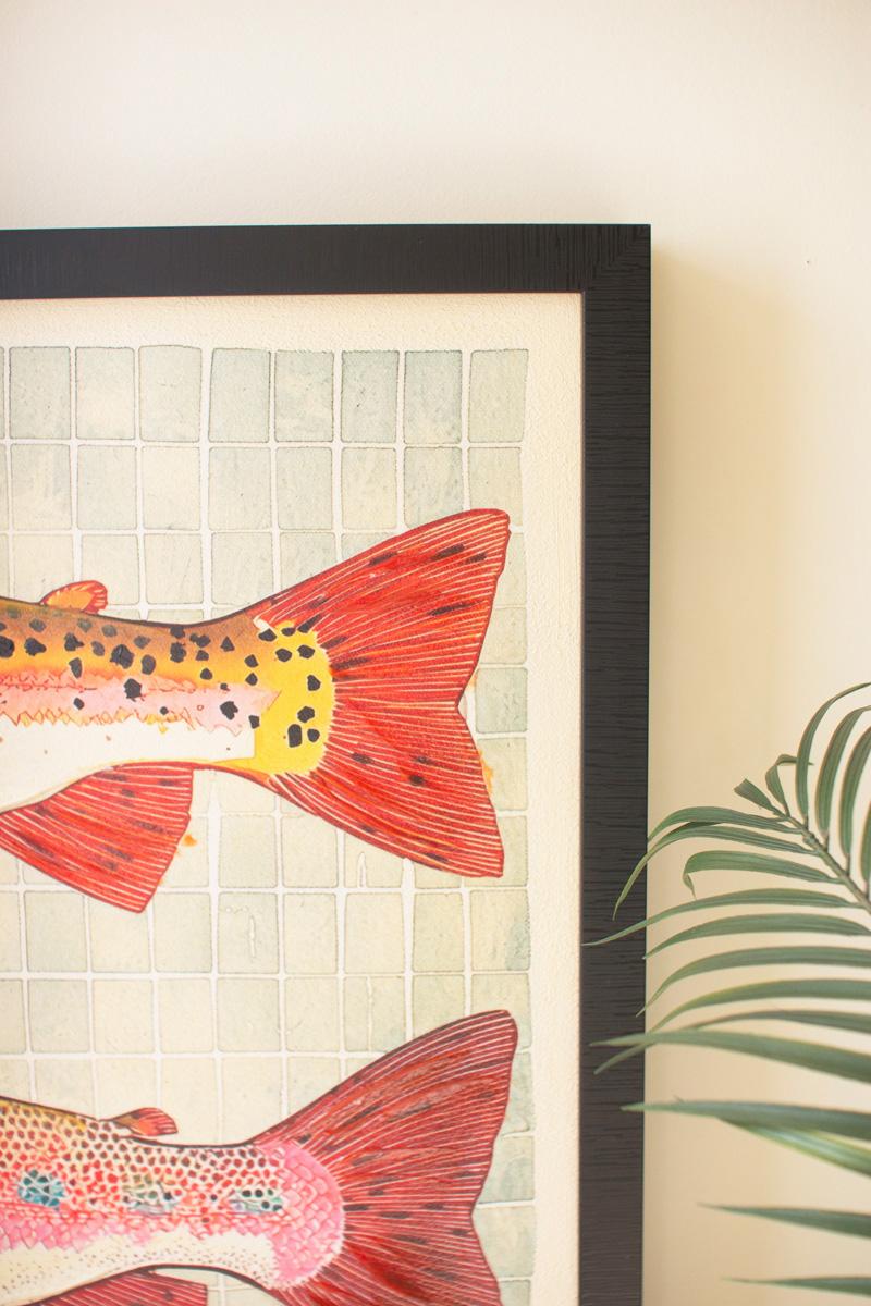framed painting of two fish | framed fish prints