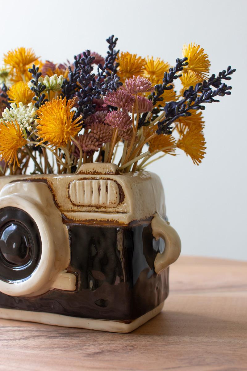 ceramic camera planter