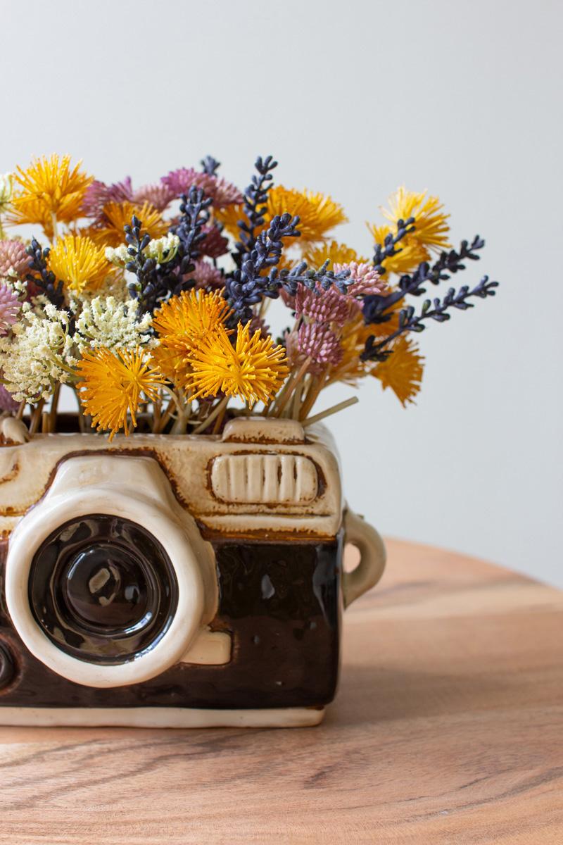 ceramic camera planter