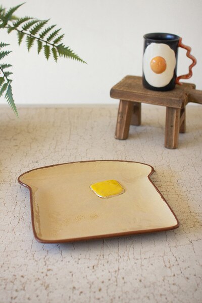 ceramic toast platter