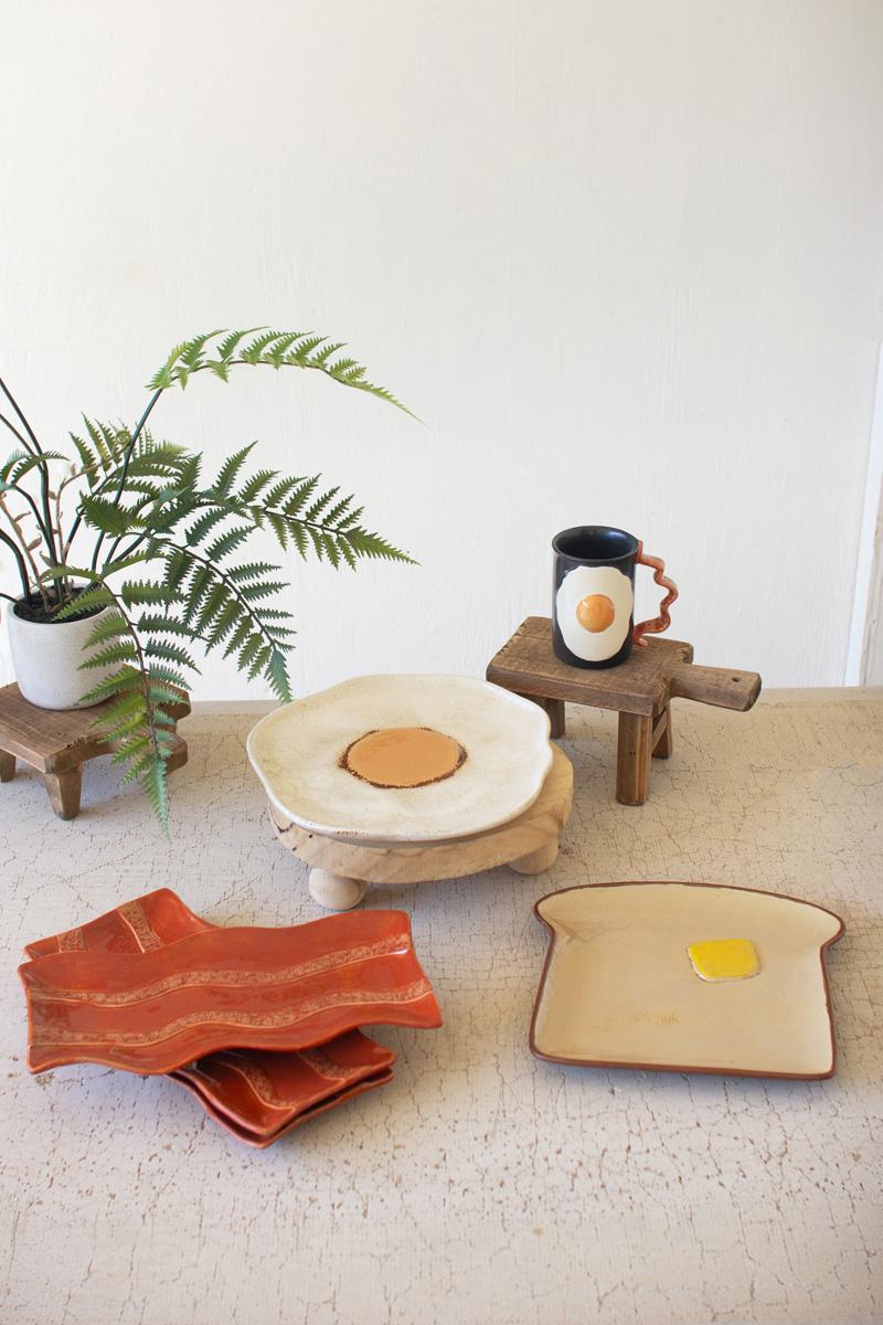 ceramic toast platter