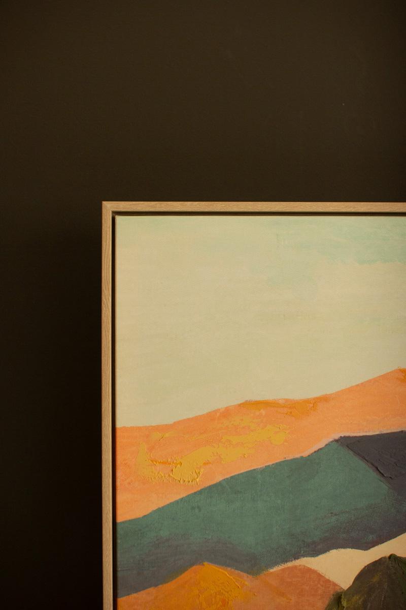 set of 2 framed landscapes paintings