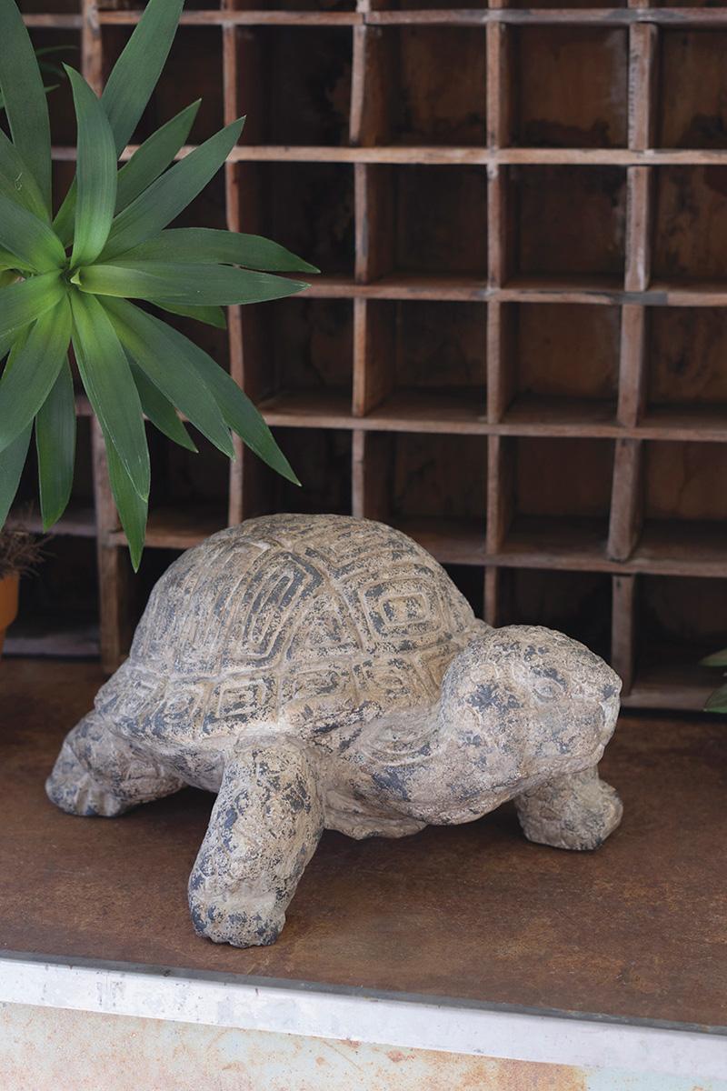 faux concrete turtle