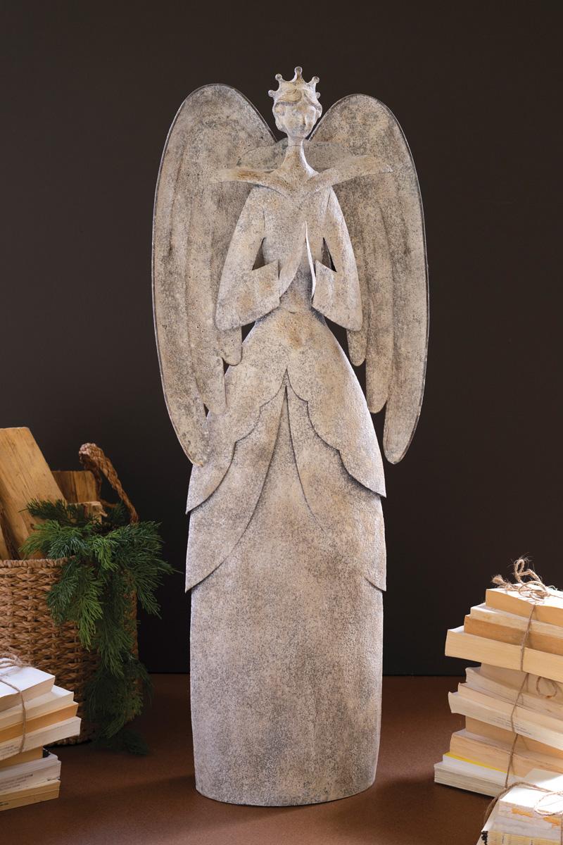 rustic metal christmas angel