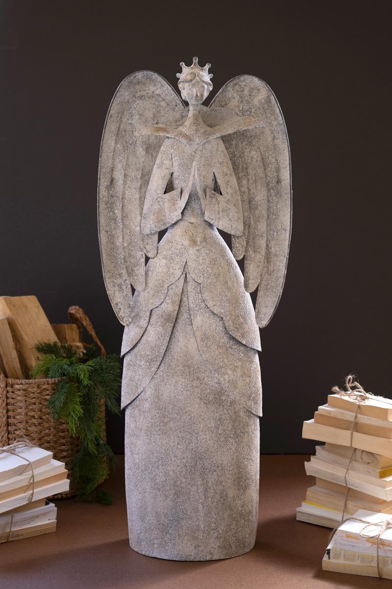 rustic metal christmas angel
