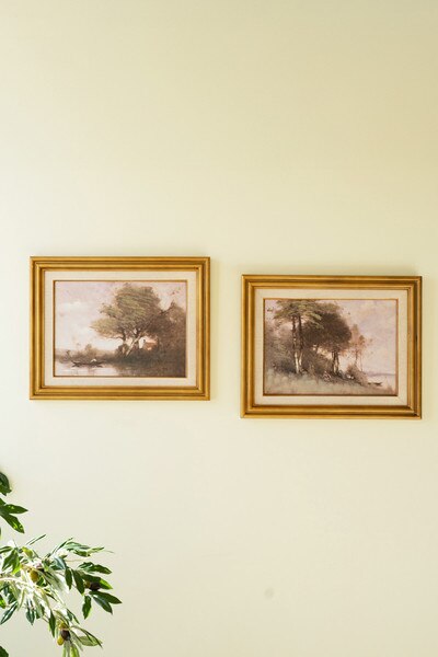 set of 2 framed landscape prints