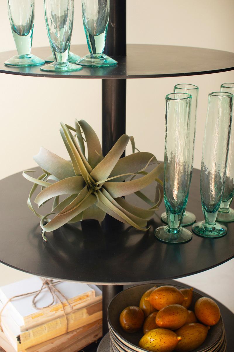 five-tiered round iron store display