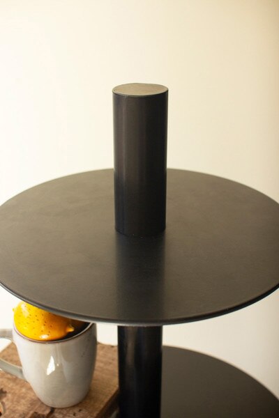 five-tiered round iron store display