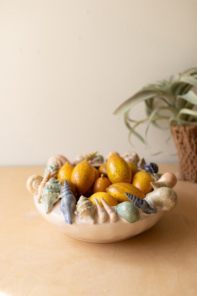 ceramic seashell bowl