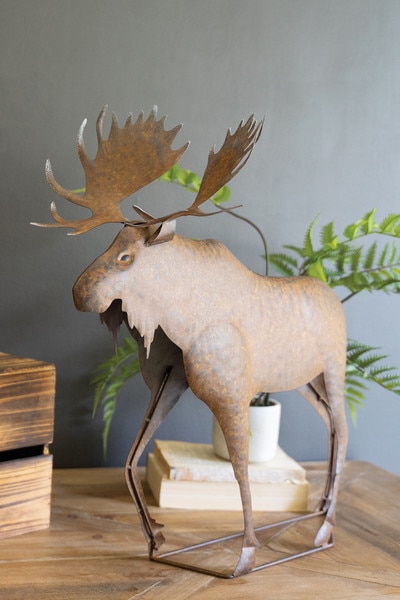 rustic metal moose