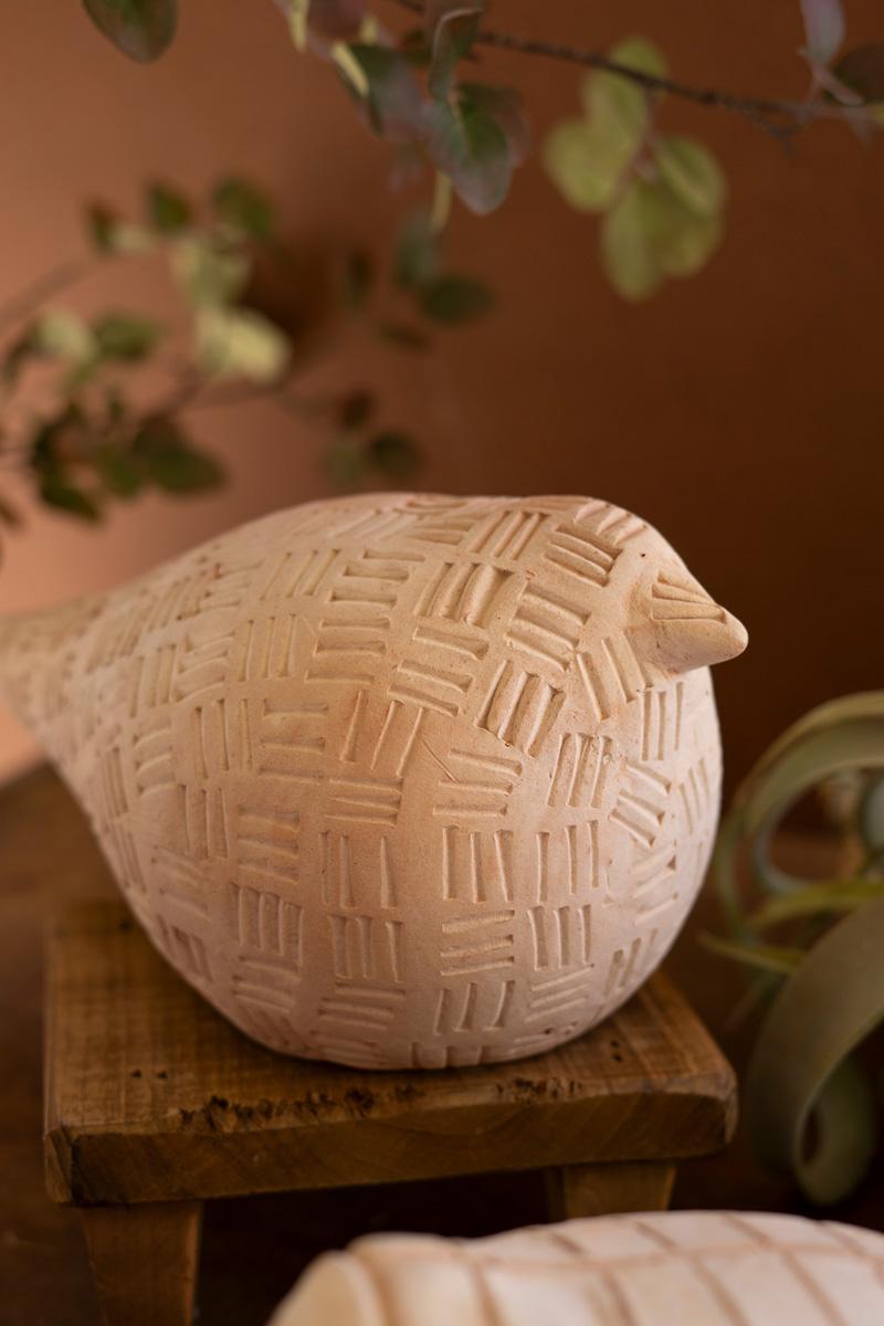 set of 2 terracotta birds