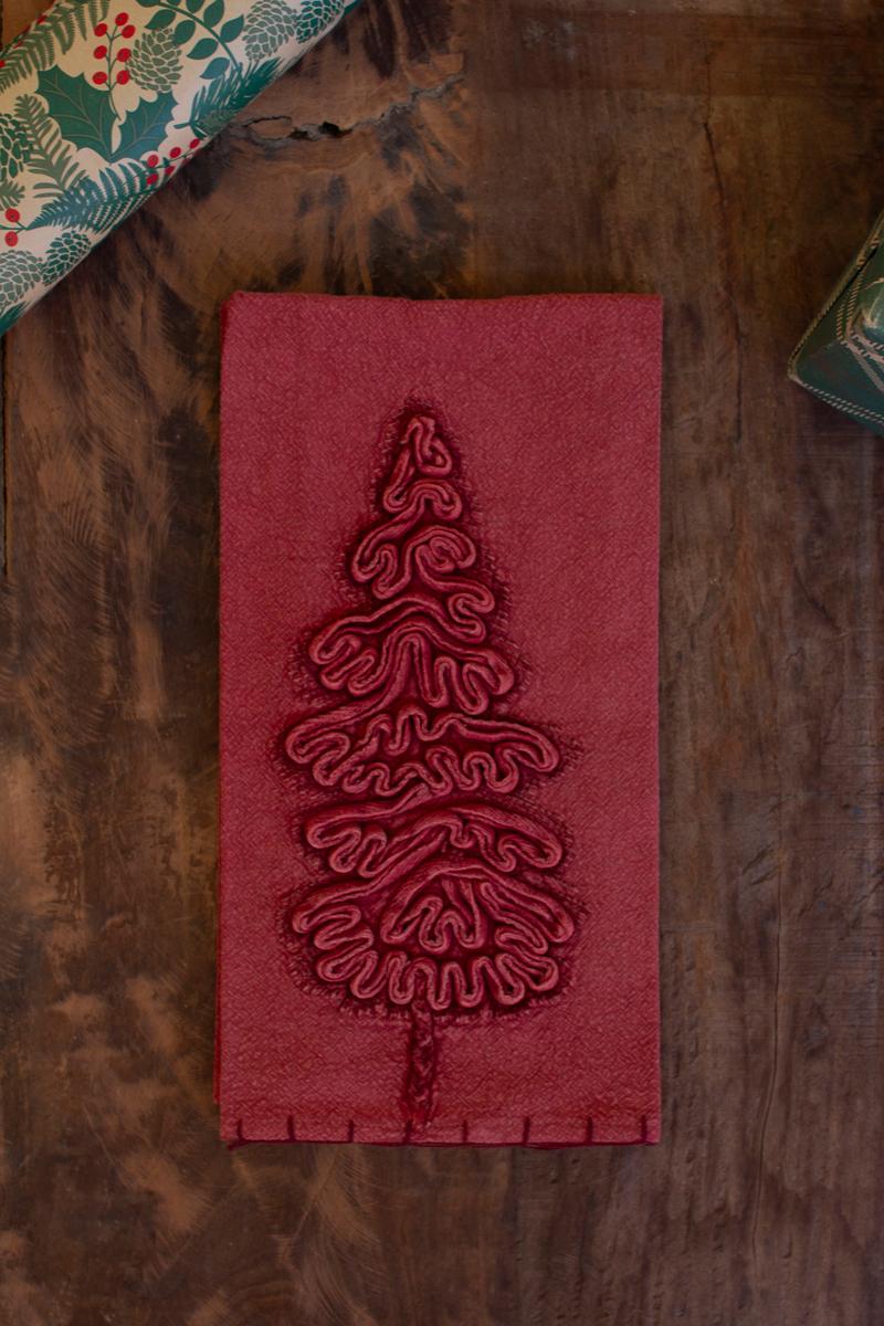 set of 3 christmas tree kitchen towels