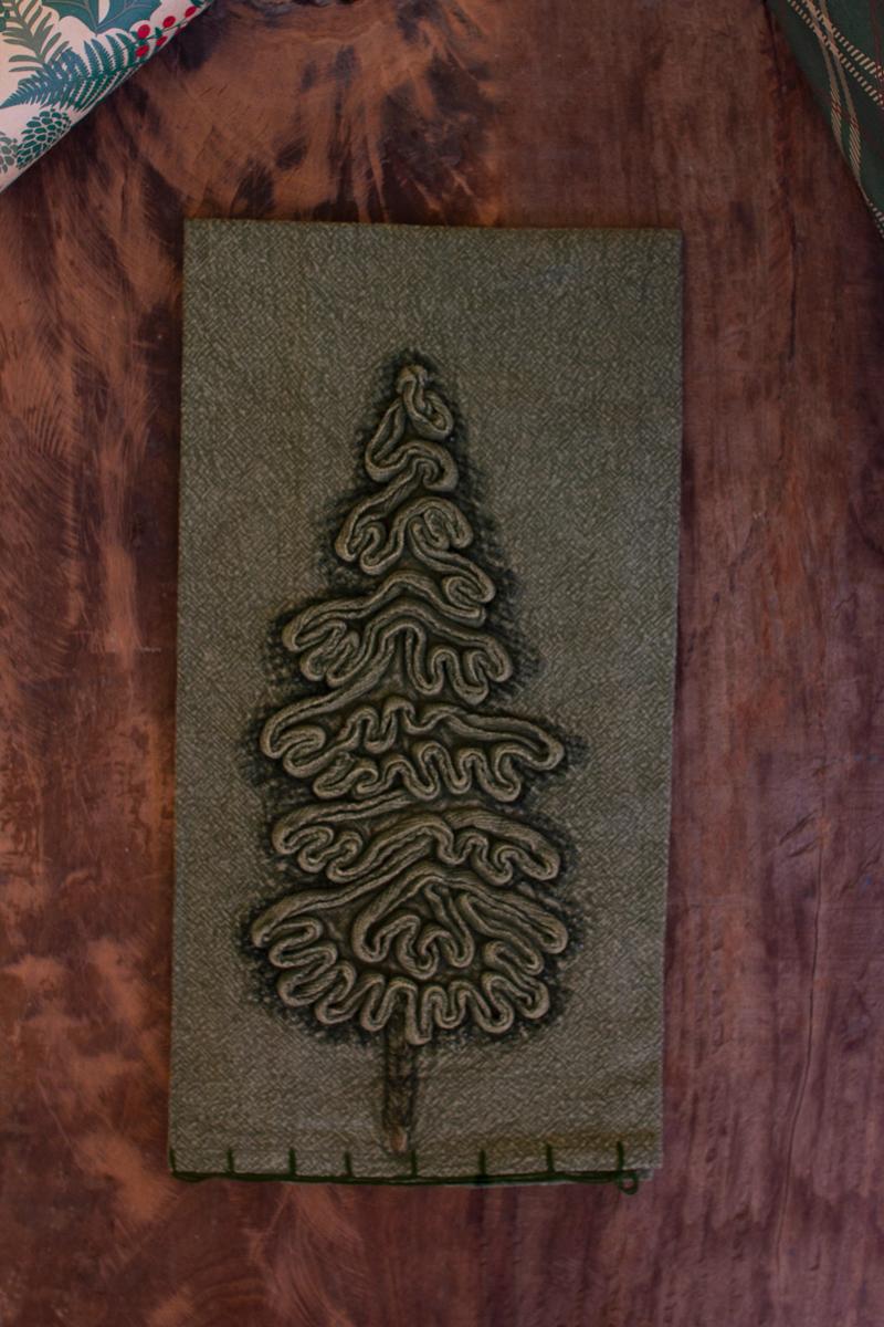 set of 3 christmas tree kitchen towels